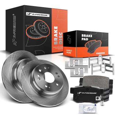 China Rear Disc Brake Rotors & Ceramic Brake Pads for Honda CR-V 2002-2004 L4 2.4L for sale