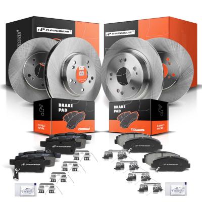 China Front & Rear Disc Brake Rotors & Ceramic Brake Pads for Honda Accord 08-12 14-17 for sale