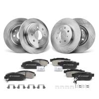 China Front & Rear Disc Brake Rotors & Ceramic Brake Pads for Honda Civic 99-00 1.6L for sale