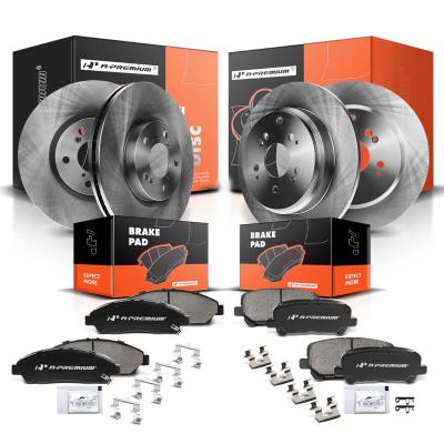 China Front & Rear Disc Brake Rotors & Ceramic Brake Pads for Honda Pilot 09-15 Acura for sale
