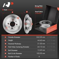 China Front & Rear Disc Brake Rotors & Ceramic Brake Pads for Honda Civic 99-00 1.6L for sale