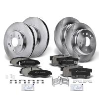 China Front & Rear Disc Brake Rotors & Ceramic Brake Pads for Honda Element 03-11 2.4L for sale