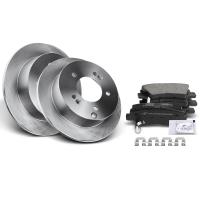 China Rear Disc Brake Rotors & Ceramic Brake Pads for Hyundai Sonata 2008-2010 2.4L for sale