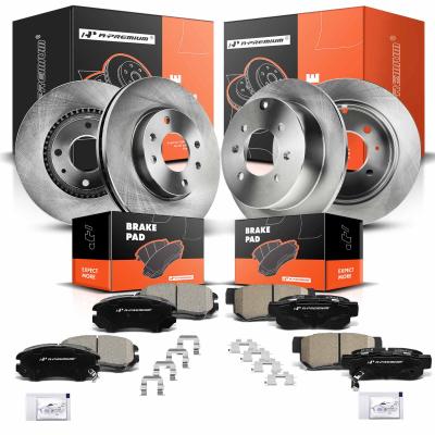 China Front & Rear Disc Brake Rotors & Ceramic Brake Pads for Hyundai Sonata Kia for sale