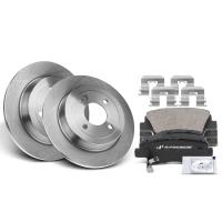 China Rear Disc Brake Rotors & Ceramic Brake Pads for Hyundai Accent Kia Rio 2012-2017 for sale