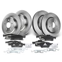 China Front & Rear Disc Brake Rotors & Ceramic Brake Pads for Jeep Grand Cherokee for sale
