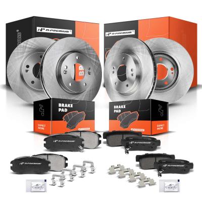 China Front & Rear Disc Brake Rotors & Ceramic Brake Pads for Hyundai Tucson Kia 4WD for sale