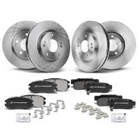 China Front & Rear Disc Brake Rotors & Ceramic Brake Pads for Hyundai Tucson Kia 4WD for sale