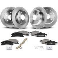 China Front & Rear Disc Brake Rotors & Ceramic Brake Pads for Jeep Grand Cherokee 99-04 for sale