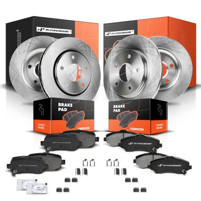 China Front & Rear Disc Brake Rotors & Ceramic Brake Pads for Chrysler Town & Country for sale