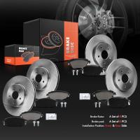 China Front & Rear Disc Brake Rotors & Ceramic Brake Pads for Jaguar X-Type 2002-2004 for sale