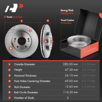 China Front & Rear Disc Brake Rotors & Ceramic Brake Pads for Hyundai Tucson 10-11 Kia for sale