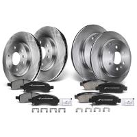 China Front & Rear Disc Brake Rotors & Ceramic Brake Pads for Chevrolet Traverse Buick for sale