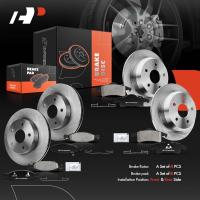 China Front & Rear Disc Brake Rotors & Ceramic Brake Pads for Jeep Grand Cherokee 99-02 for sale