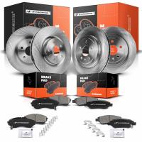 China Front & Rear Disc Brake Rotors & Ceramic Brake Pads for Cadillac CTS 2008-2014 for sale