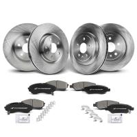 China Front & Rear Disc Brake Rotors & Ceramic Brake Pads for Cadillac CTS 2008-2014 for sale