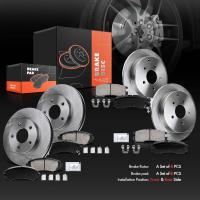 China Front & Rear Disc Brake Rotors & Ceramic Brake Pads for Buick Rendezvous Aztek for sale