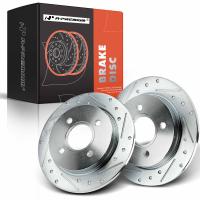 China Rear Drilled Brake Rotors for Ford Fiesta 2014-2019 Focus 2001-2007 for sale
