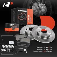 China Rear Disc Brake Rotors & Ceramic Brake Pads for Acura CSX 06-11 Honda Civic for sale