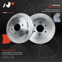 China Rear Drilled Brake Rotors for Nissan Armada 2017-2021 INFINITI QX56 QX80 for sale