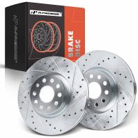 China Front Drilled Brake Rotors for Audi A3 Q3 TT Quattro Volkswagen Passat for sale