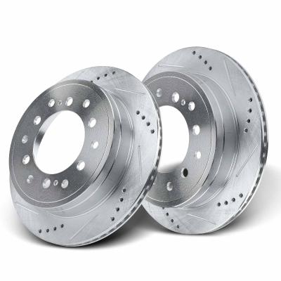China Rear Drilled Brake Rotors for Toyota 4Runner 2010-2021 FJ Cruiser Lexus GX460 for sale