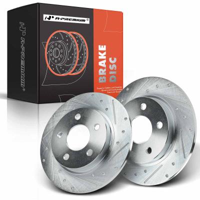 China Rear Drilled Brake Rotors for Buick LeSabre Cadillac Oldsmobile Aurora Pontiac for sale