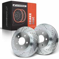 China Front Drilled Brake Rotors for Jeep Liberty 2002-2007 L4 2.4L L4 2.8L V6 3.7L for sale