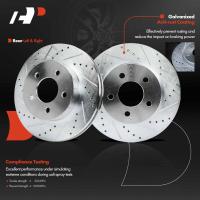 China Front Drilled Brake Rotors for Jeep Liberty 2002-2007 L4 2.4L L4 2.8L V6 3.7L for sale