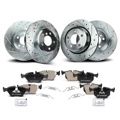 China Front & Rear Drilled Rotors & Ceramic Brake Pads for BMW X3 E83 2004-2010 for sale