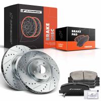 China Front Drilled Rotors & Ceramic Brake Pads for Kia Optima 2011-2015 L4 2.0L for sale