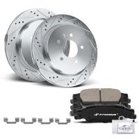 China Rear Drilled Rotors & Ceramic Brake Pads for Cadillac CTS 2003-2007 STS 2005-2011 for sale