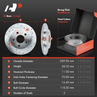 China Front & Rear Drilled Rotors & Ceramic Brake Pads for Buick LeSabre Cadillac Olds for sale
