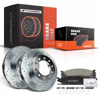 China Front Drilled Rotors & Ceramic Brake Pads for Ford F-450 F-550 Super Duty for sale