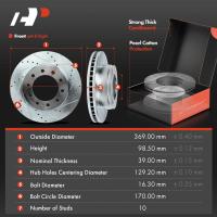 China Front Drilled Rotors & Ceramic Brake Pads for Ford F-450 F-550 Super Duty for sale