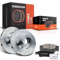China Front Drilled Rotors & Ceramic Brake Pads for INFINITI G35 2007-2008 G37 Q60 for sale