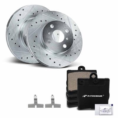 China Rear Drilled Rotors & Ceramic Brake Pads for Mercedes-Benz C230 E430 CLK350 for sale