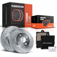 China Rear Drilled Rotors & Ceramic Brake Pads for Mercedes-Benz C230 E430 CLK350 for sale