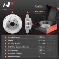 China Rear Drilled Rotors & Ceramic Brake Pads for Mercedes-Benz C230 E430 CLK350 for sale