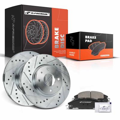 China Front Drilled Rotors & Ceramic Brake Pads for Ford Focus 2008-2011 for sale