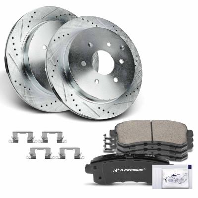 China Rear Drilled Rotors & Ceramic Brake Pads for INFINITI QX56 QX80 Nissan Armada for sale