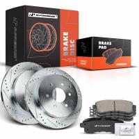 China Rear Drilled Rotors & Ceramic Brake Pads for INFINITI QX56 QX80 Nissan Armada for sale