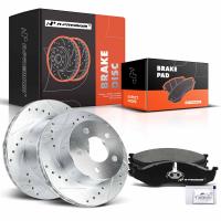 China Front Drilled Rotors & Ceramic Brake Pads for Jeep Cherokee Comanche Wrangler for sale