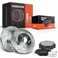 China Front Drilled Rotors & Ceramic Brake Pads for Mercedes-Benz E350 2007-2009 E320 for sale