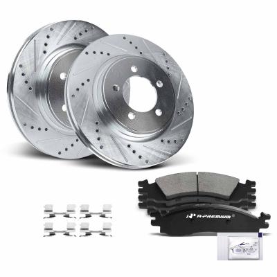 China Front Drilled Rotors & Ceramic Brake Pads for Ford Explorer 2006-2010 Mercury for sale