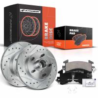 China Front Drilled Rotors & Ceramic Brake Pads for Chevrolet S10 Malibu Camaro GMC for sale