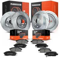 China Front & Rear Drilled Rotors & Ceramic Brake Pads for INFINITI FX35 FX37 FX45 QX70 for sale