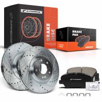 China Front Drilled Rotors & Ceramic Brake Pads for Hyundai Sorento Santa Fe Sport for sale