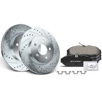 China Rear Drilled Rotors & Ceramic Brake Pads for Ford Mustang 2010-2014 for sale