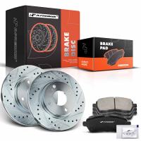 China Front Drilled Rotors & Ceramic Brake Pads for Ford Fiesta 2011-2019 for sale